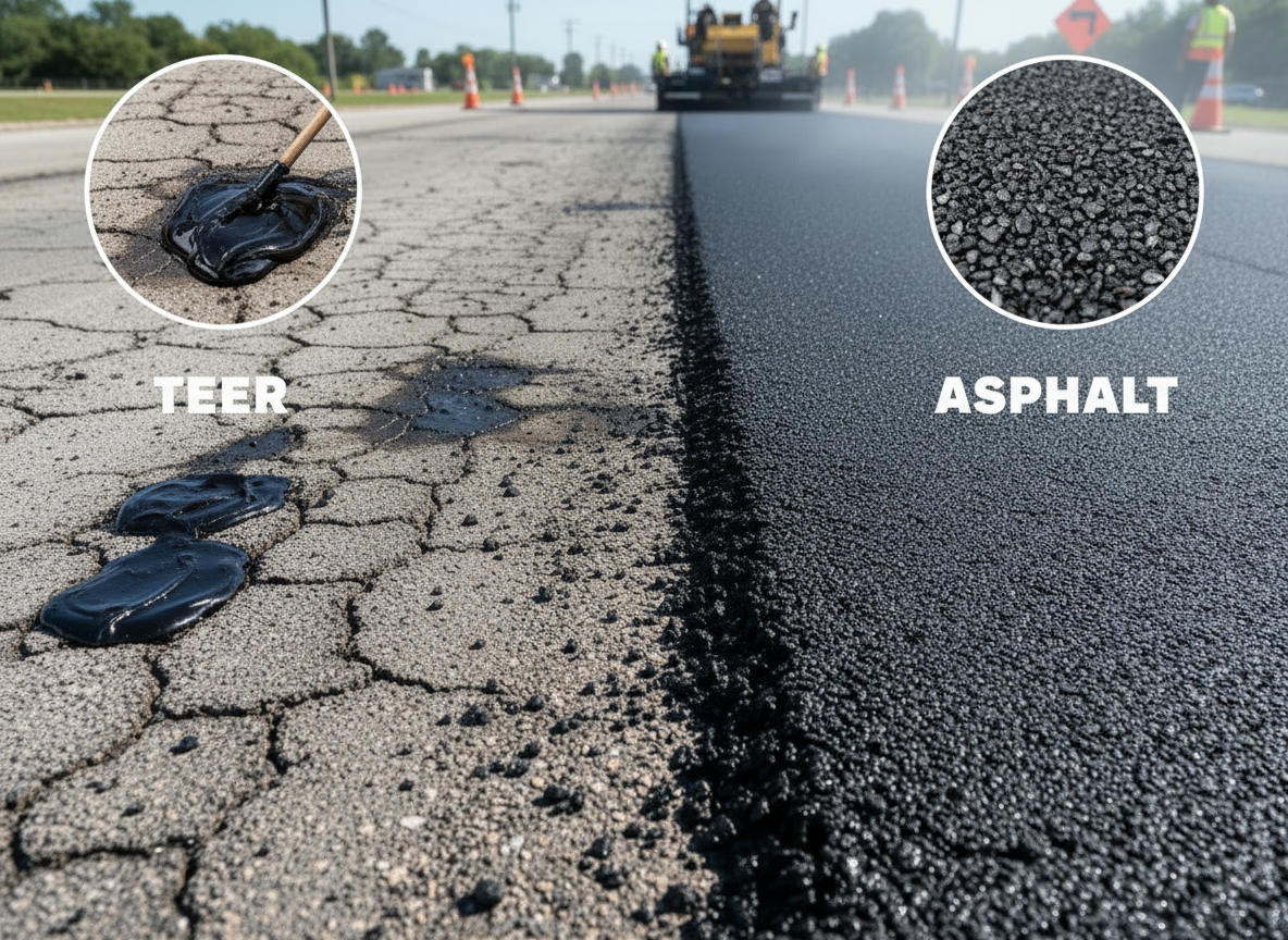 Unterschied Teer und Asphalt - So erkennst du teerhaltige Beläge
